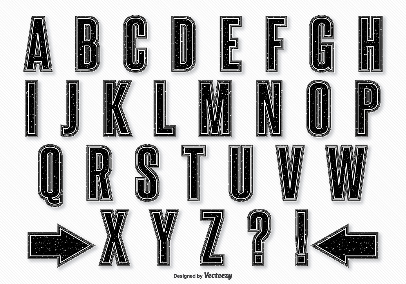 Retro Style Alphabet Set 98734 Vector Art at Vecteezy Retro Style Alphabet Set 98734 Vector Art at Vecteezy