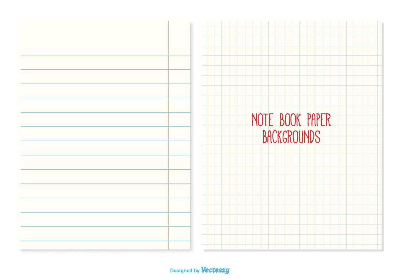Notebook Paper Backgrounds 99222 Vector Art at Vecteezy