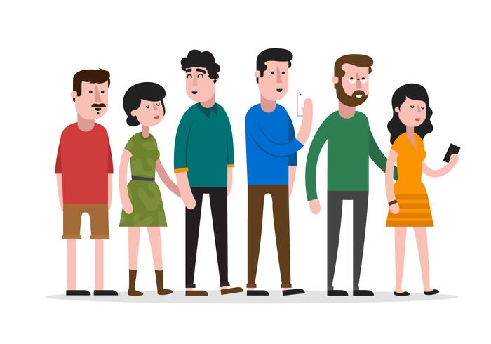 People In A Row - Download Free Vector Art, Stock Graphics & Images People In A Row - Download Free Vector Art, Stock Graphics & Images