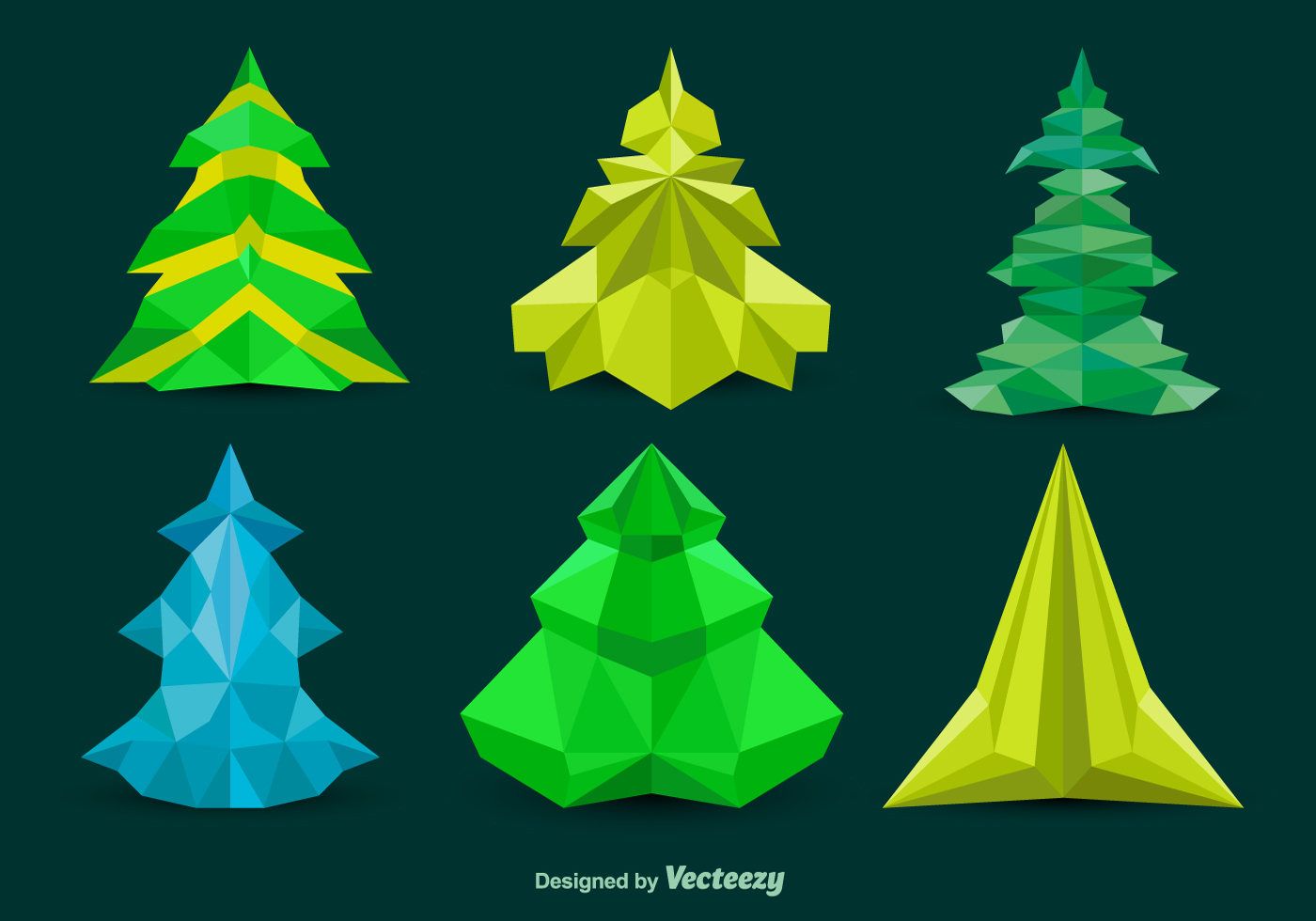 Polygonal pine vector trees 99254 Vector Art at Vecteezy