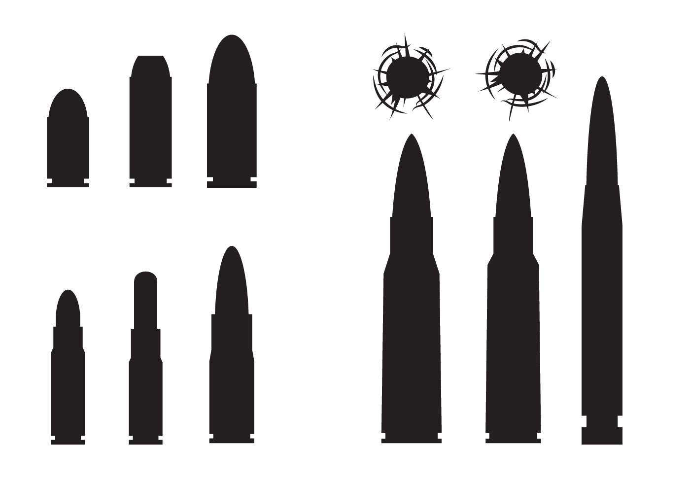 Free Bullets And Bullets Hole Vector Download Free Vector Art Stock Graphics And Images
