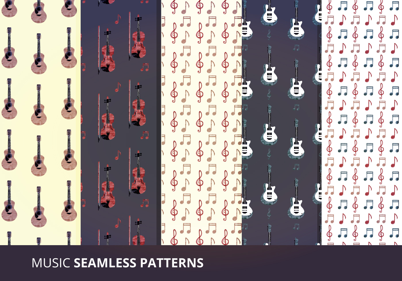 Music Seamless Patterns 99503 Vector Art at Vecteezy