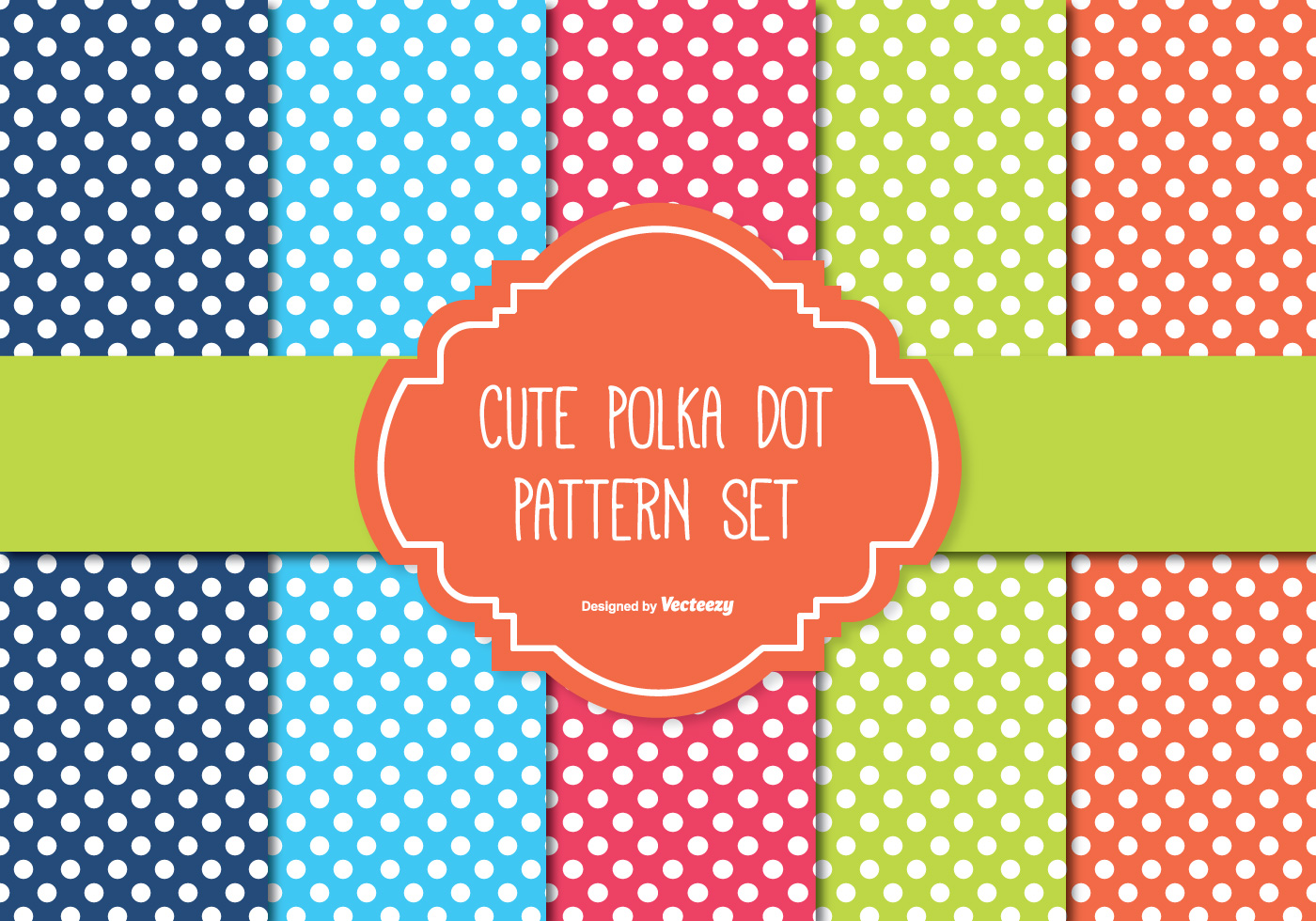 Polka Dot Pattern Set 100255 Vector Art at Vecteezy