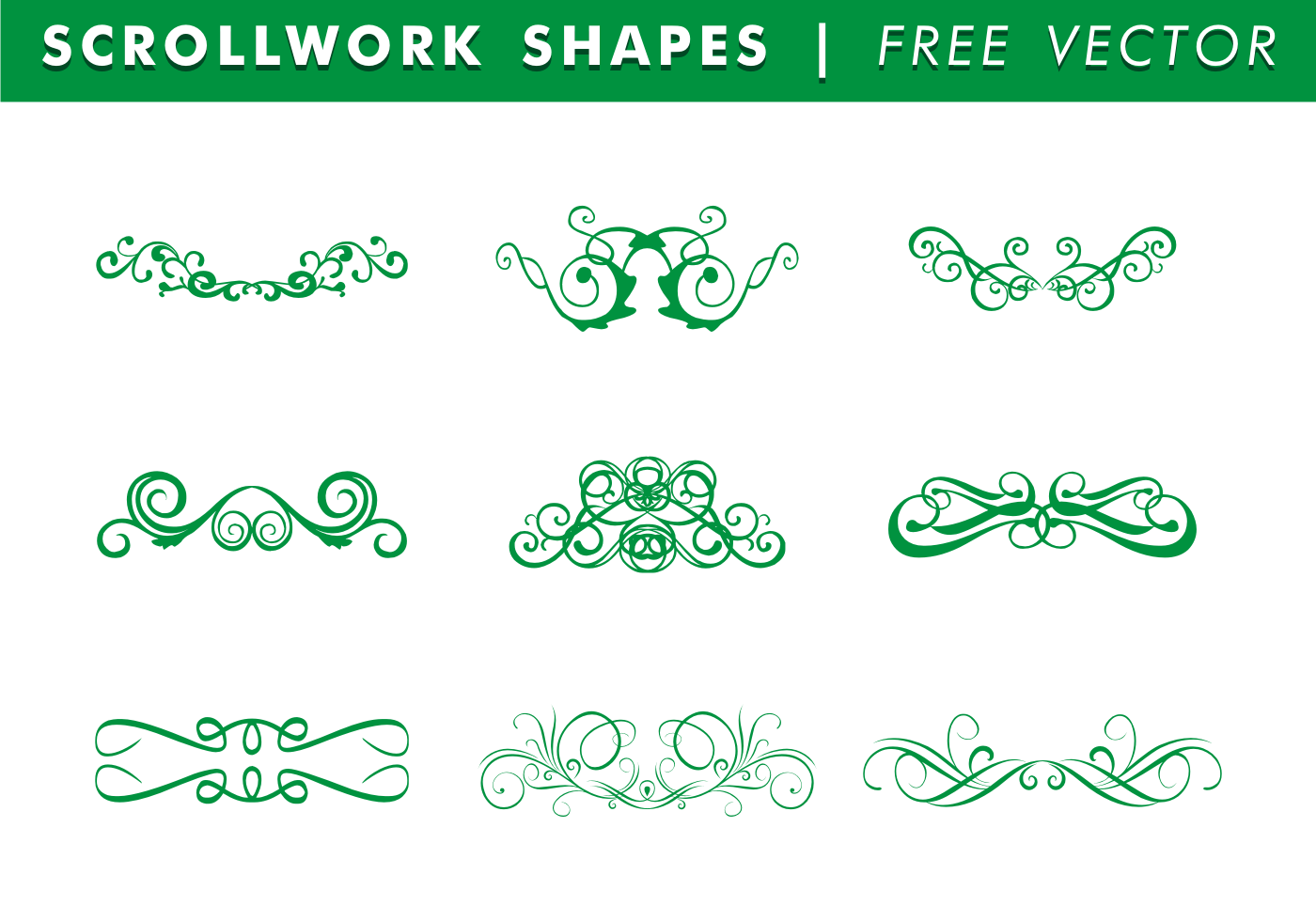 Scrollwork Shapes Free Vector 100776 Vector Art at Vecteezy