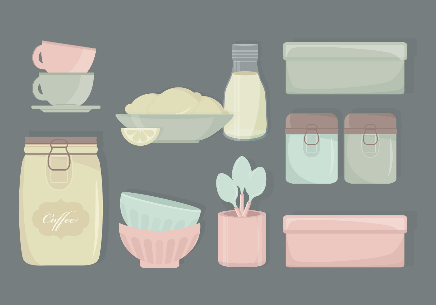 Kitchen Vector Elements 101454 Vector Art at Vecteezy