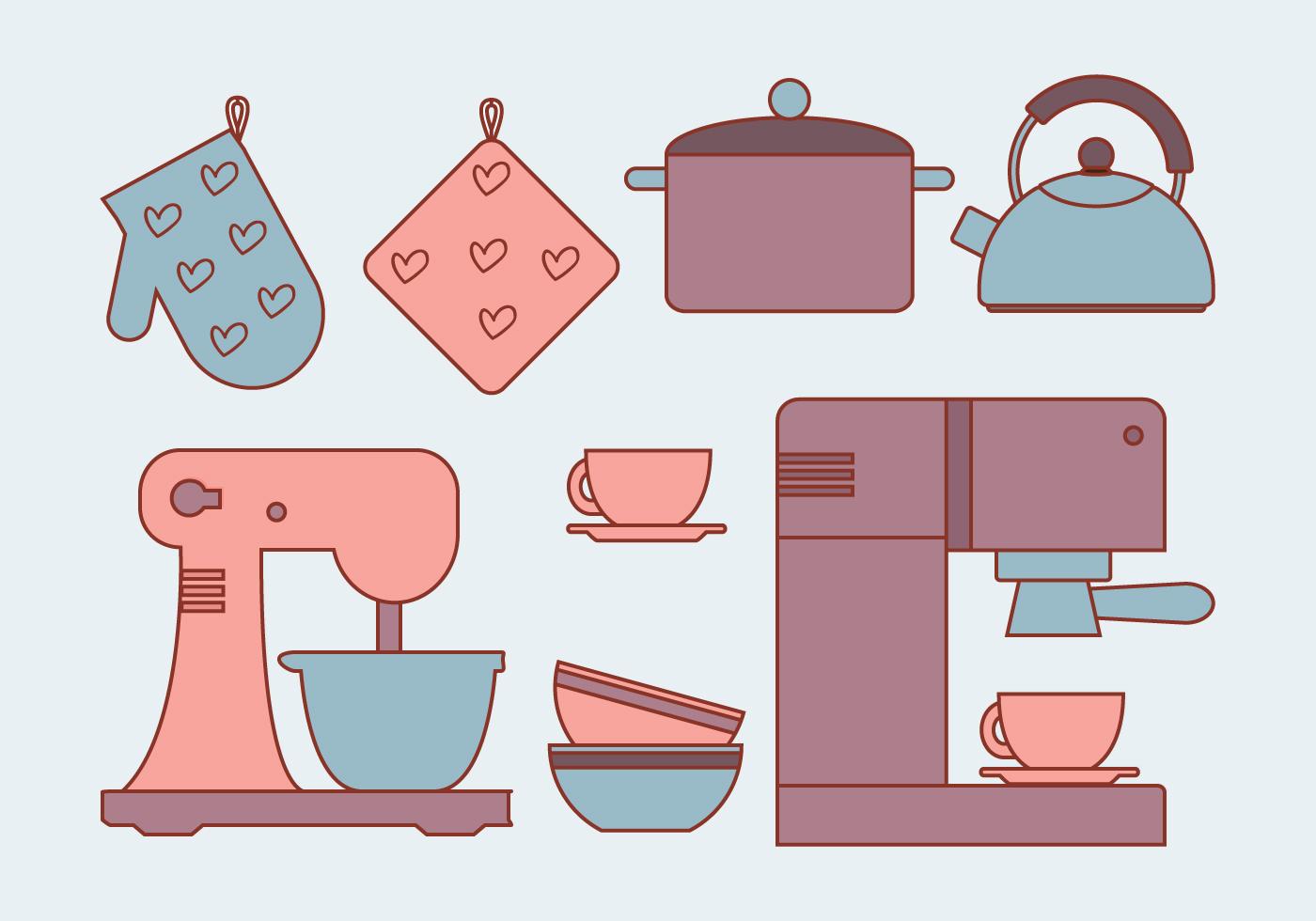 Vector Kitchen Elements 101597 Vector Art at Vecteezy