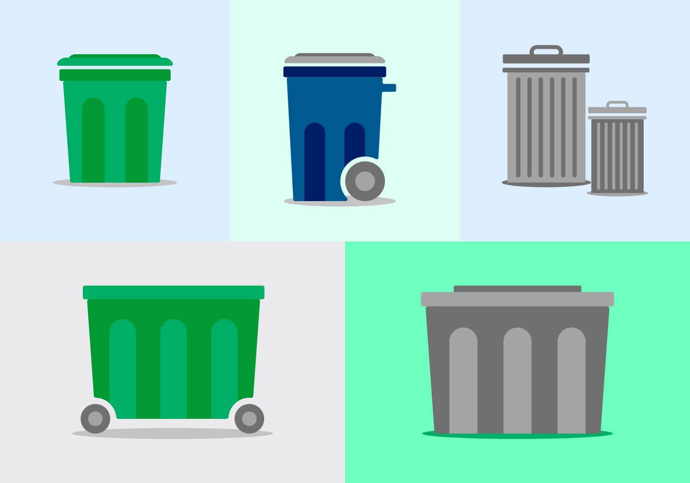 Dumpster Vector Pack 103545 Vector Art at Vecteezy