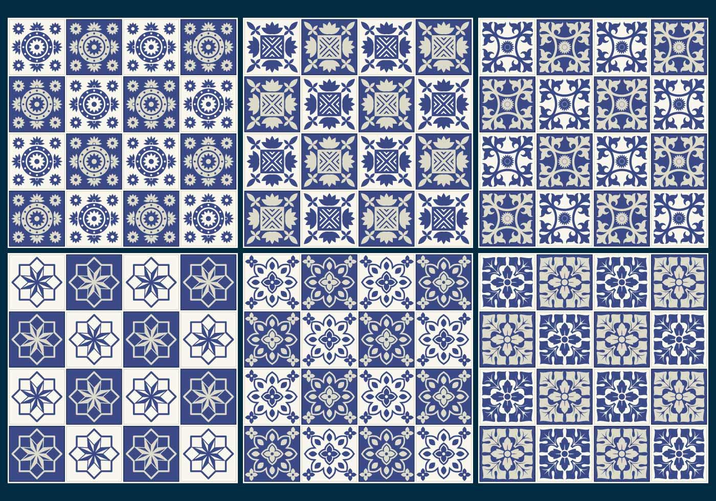 Blue Tiles Pattern Vectors 104018 Vector Art at Vecteezy