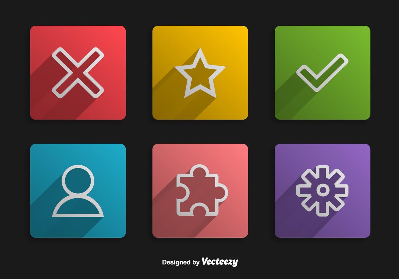 Square Minimal UI Buttons 104513 Vector Art at Vecteezy