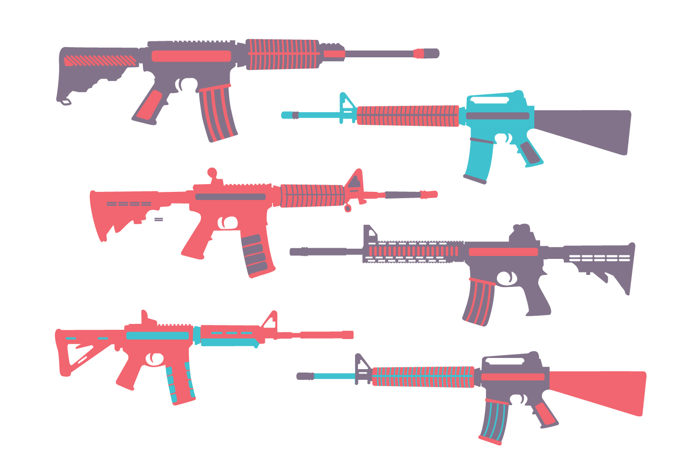 Ar15 Colorful Vector 105027 Vector Art at Vecteezy