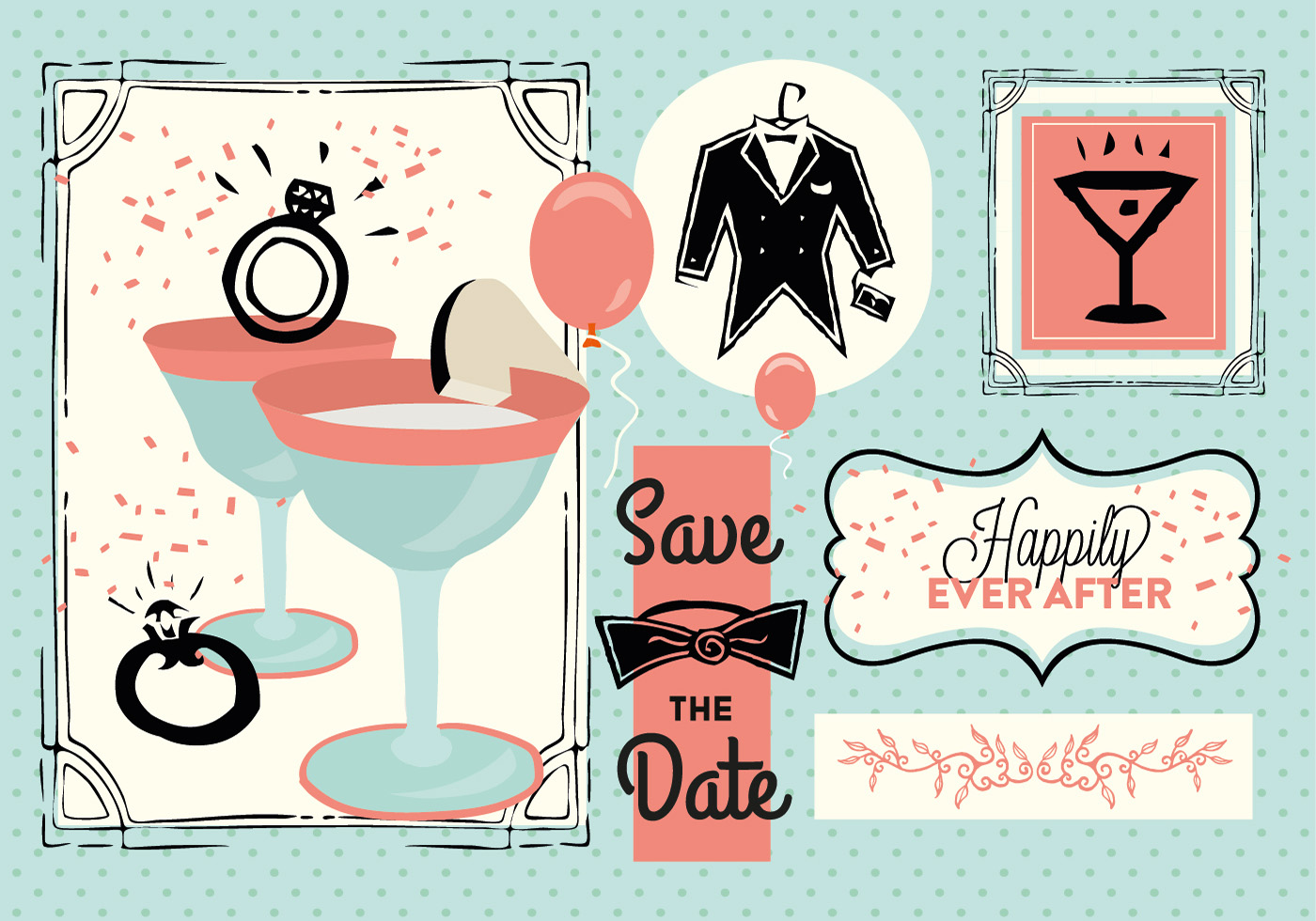 Free Save The Date Vector 105442 Vector Art At Vecteezy