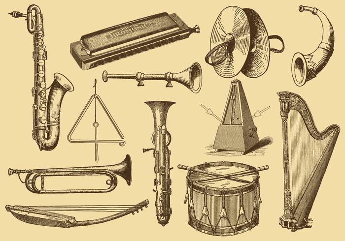 Old Style Drawing Musical Instruments 105973 Vector Art at Vecteezy Old Style Drawing Musical Instruments 105973 Vector Art at Vecteezy