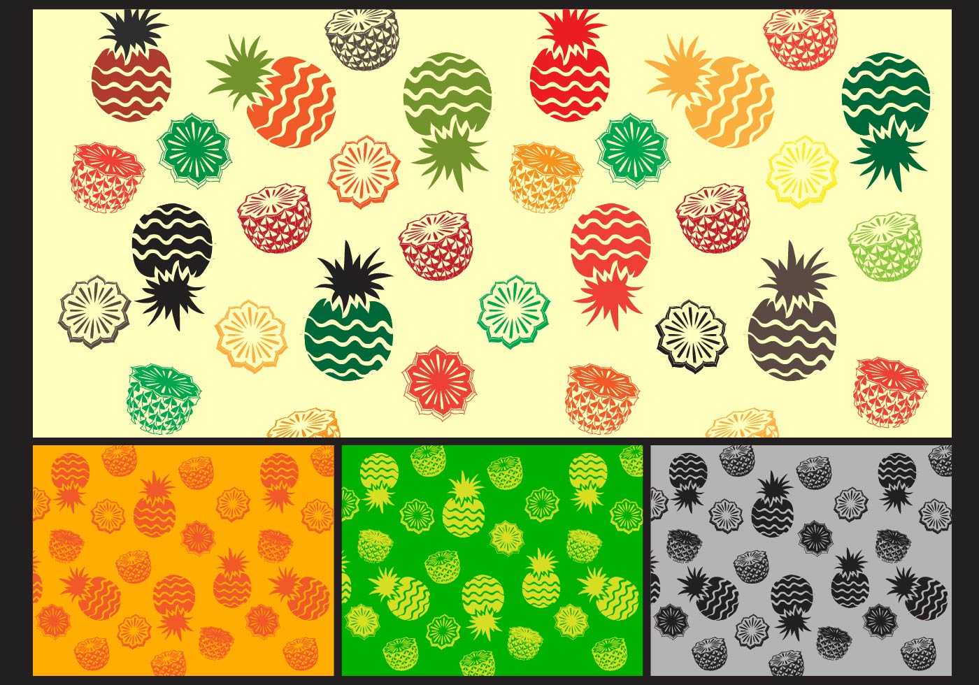 Pineapple Pattern 106022 Vector Art at Vecteezy