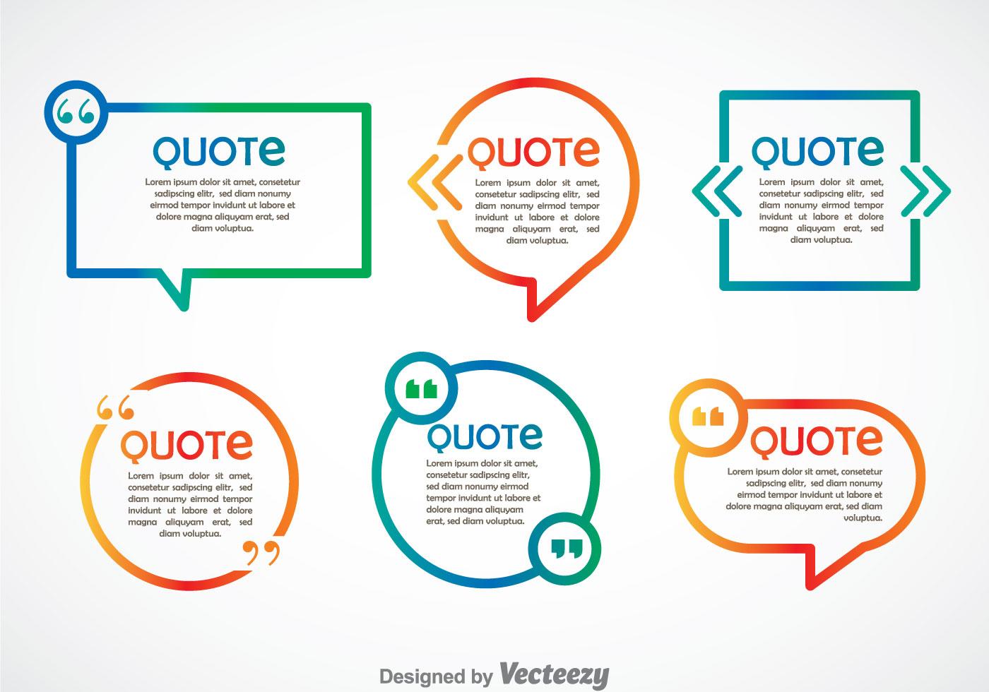 Quotation Mark Speech Bubble Gradient Vector 106094 Vector Art at Vecteezy