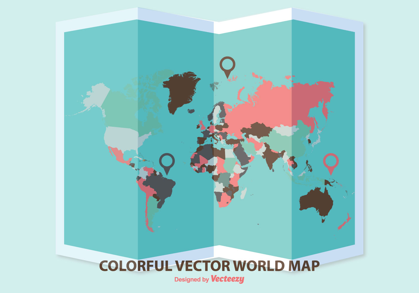 Folded World Map Illustration - Download Free Vector Art, Stock ... Folded World Map Illustration - Download Free Vector Art, Stock ...