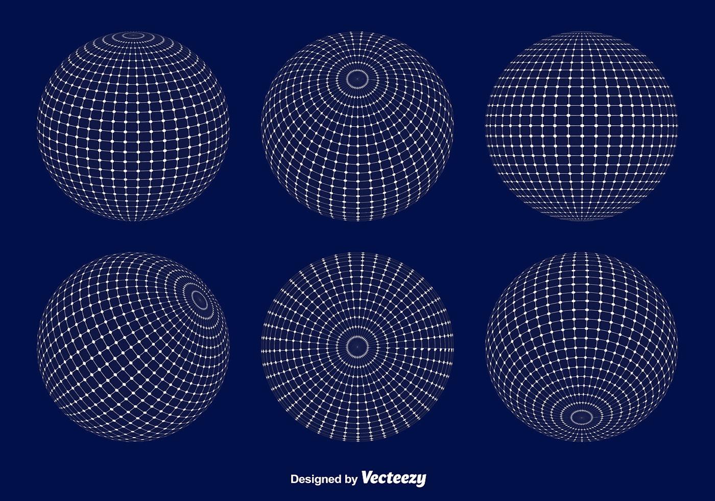 White Globe Grid Vector Set 107301 Vector Art at Vecteezy