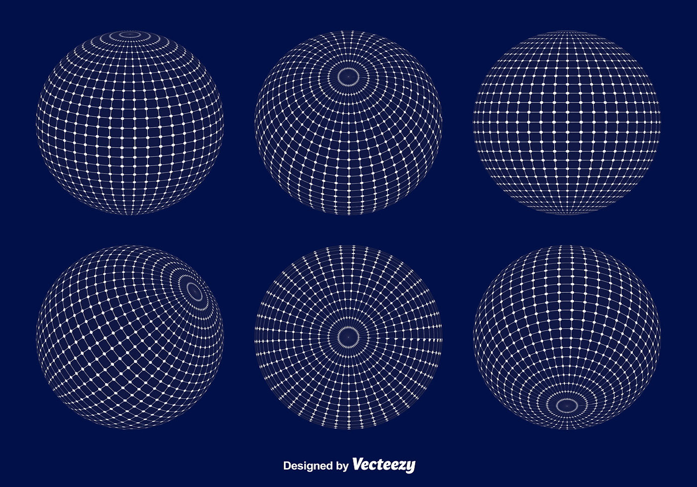 White Globe Grid Vector Set 107301 Vector Art at Vecteezy