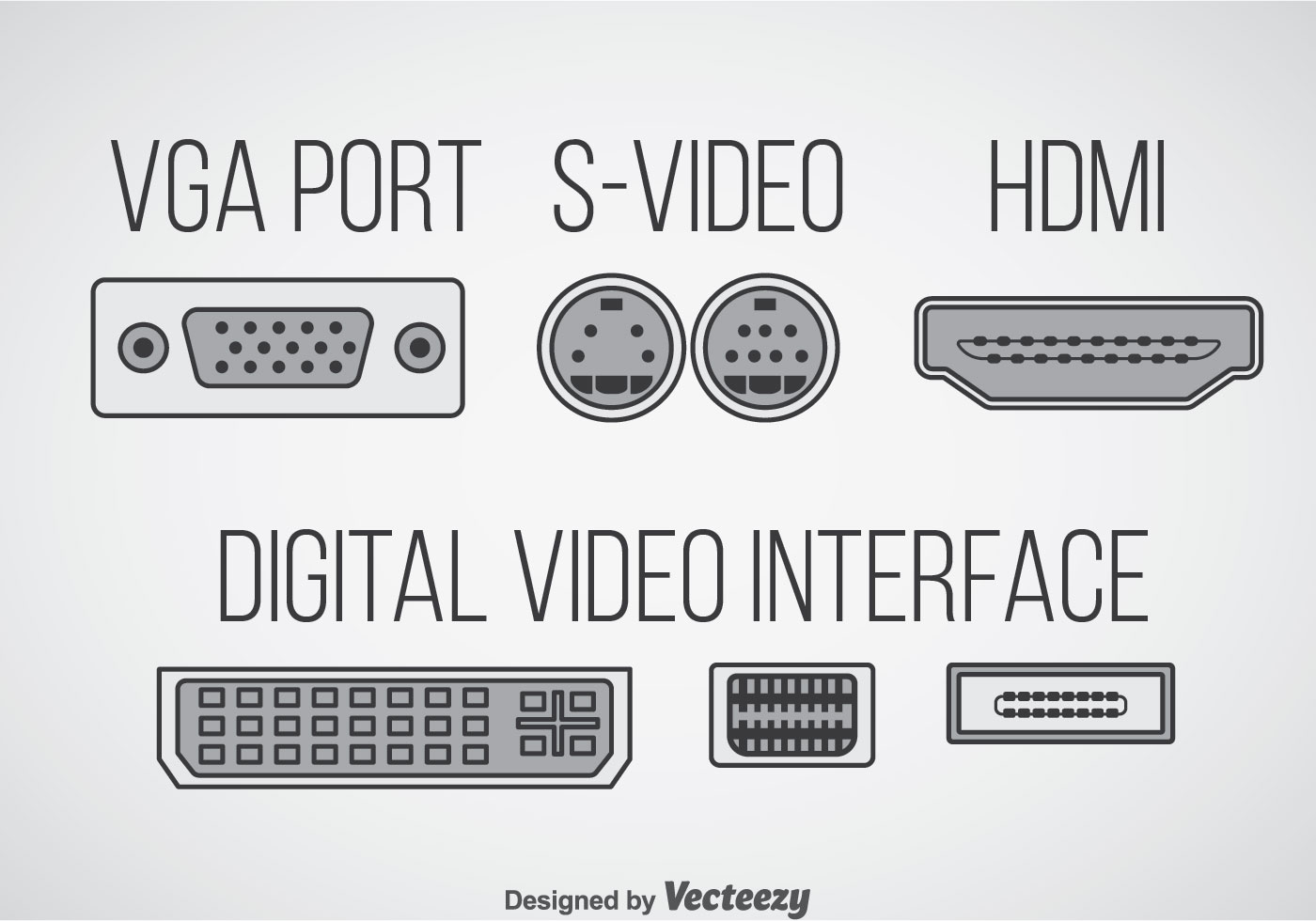 Video Port Vector Sets 107686 Vector Art At Vecteezy