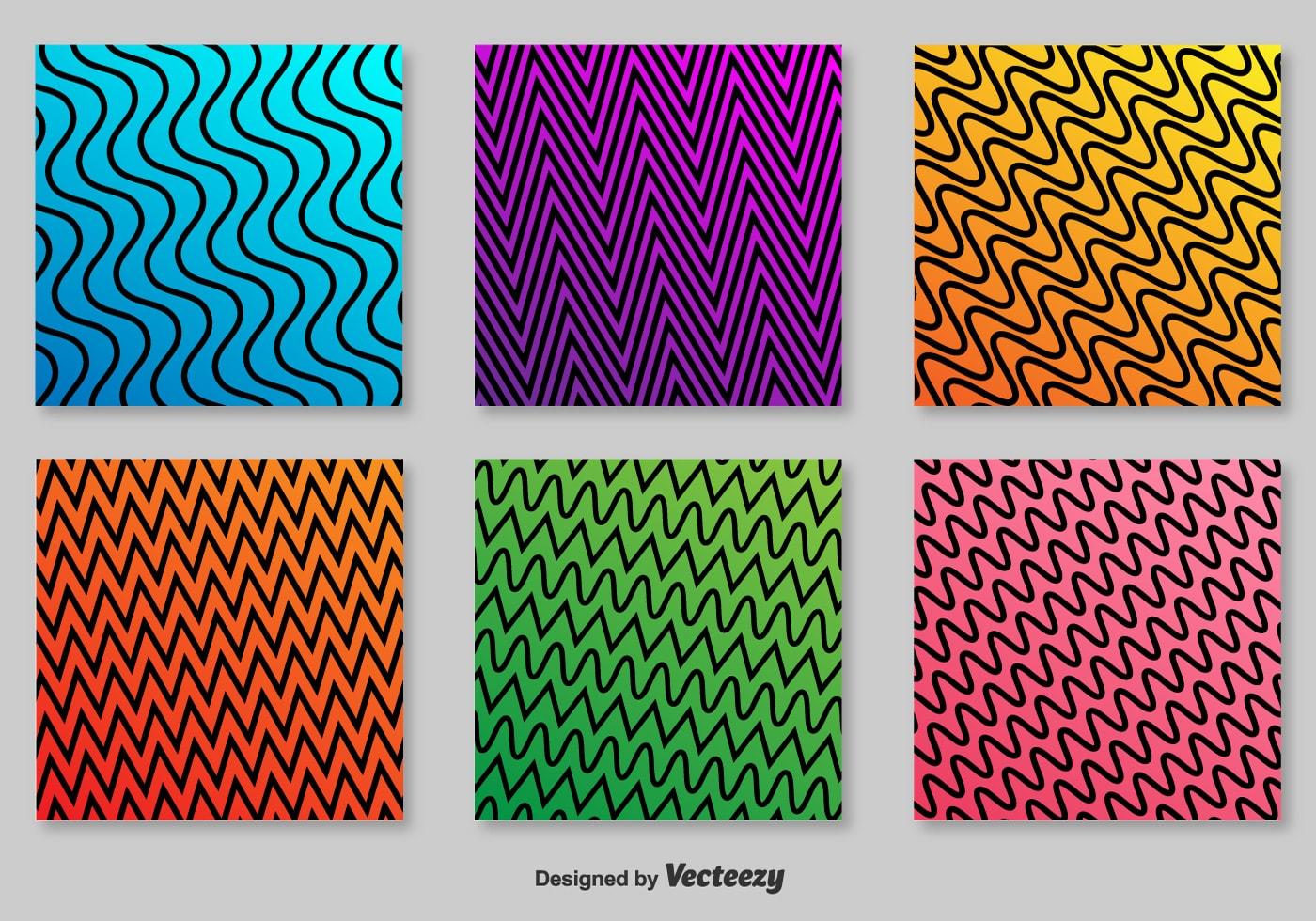 Retro ZigZag Vector Patterns 108213 Vector Art at Vecteezy