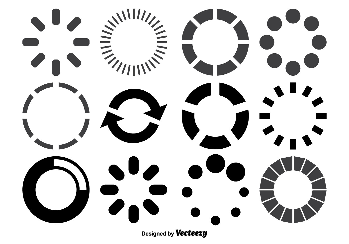 Loading Circles Shape Set 108319 Vector Art at Vecteezy Loading Circles Shape Set 108319 Vector Art at Vecteezy