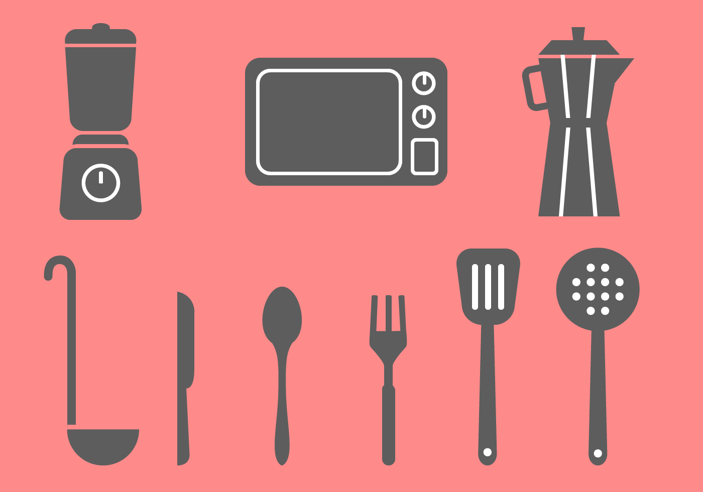 Kitchen Elements Vector 111644 Vector Art at Vecteezy