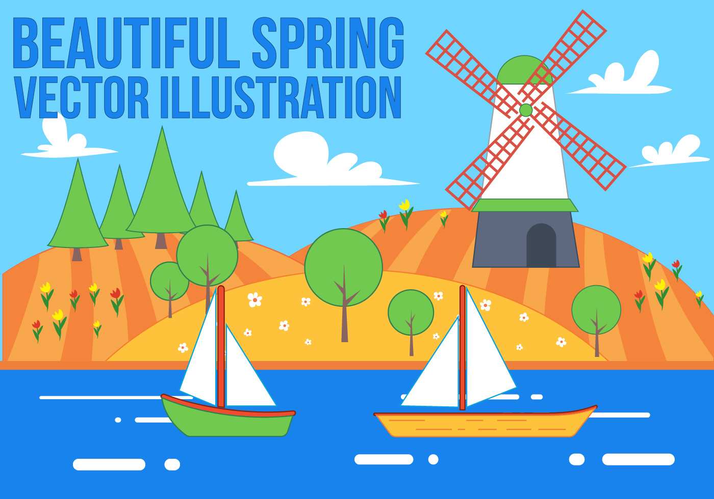 Free Spring Background Vector 111926 Vector Art at Vecteezy