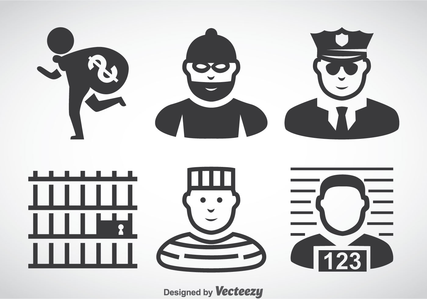 Criminal Icons Vector 112474 Vector Art At Vecteezy
