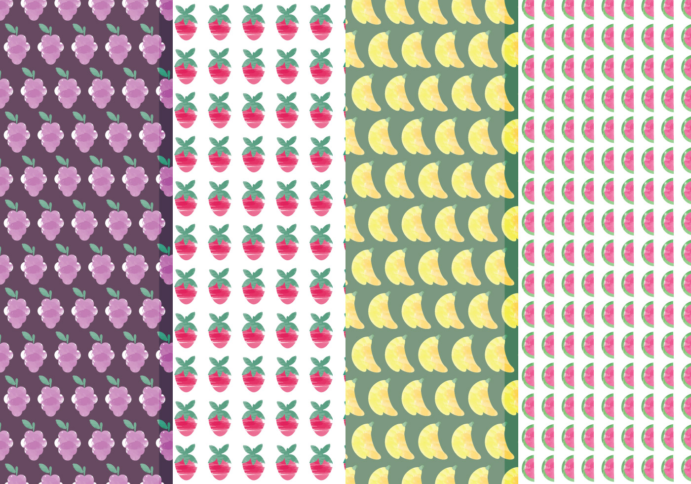 Vector Fruit Pattern Set 113188 Vector Art at Vecteezy