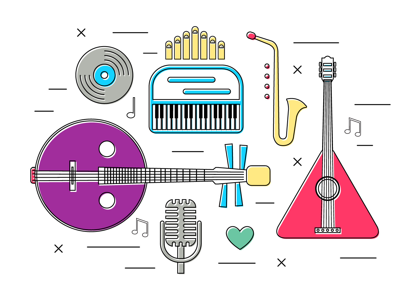 Free Vector Musical Instruments 113670 Vector Art at Vecteezy Free Vector Musical Instruments 113670 Vector Art at Vecteezy