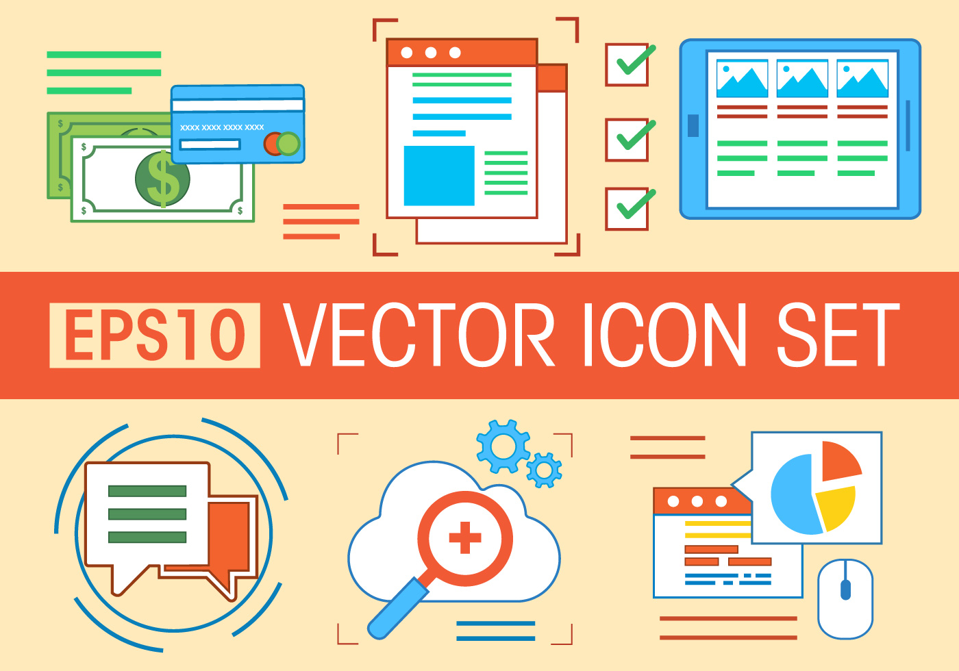 Free Vector Icons Set 114034 Vector Art at Vecteezy