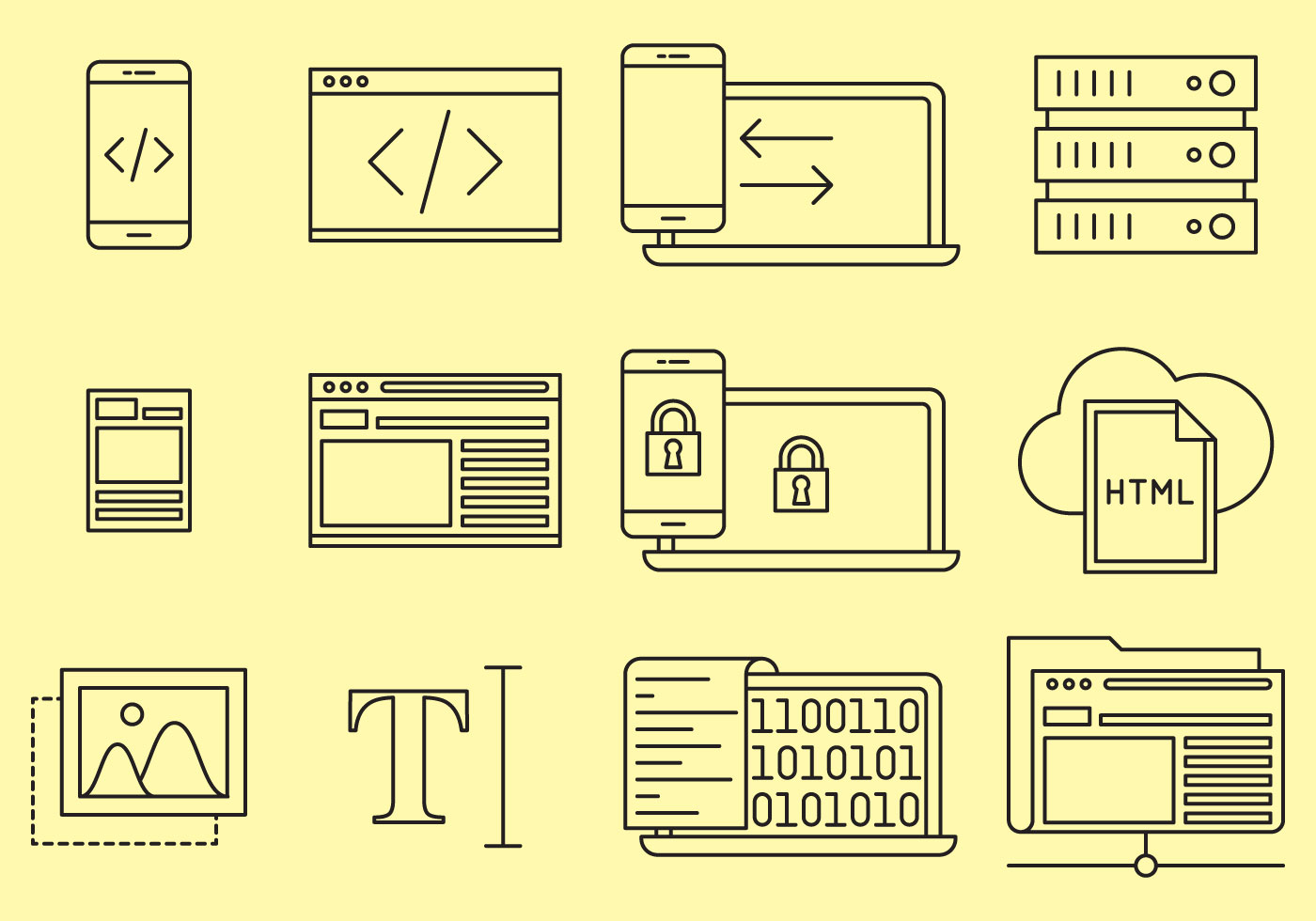 Web Design Line Icons 114581 Vector Art at Vecteezy Web Design Line Icons 114581 Vector Art at Vecteezy