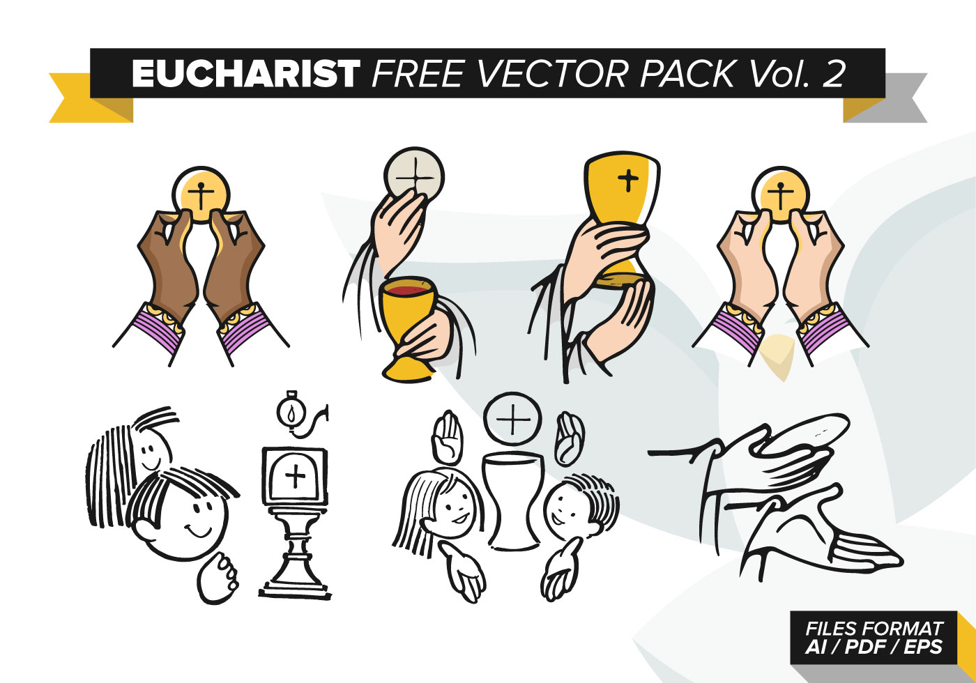 Eucharist Free Vector Pack Vol. 2 - Download Free Vectors, Clipart ...