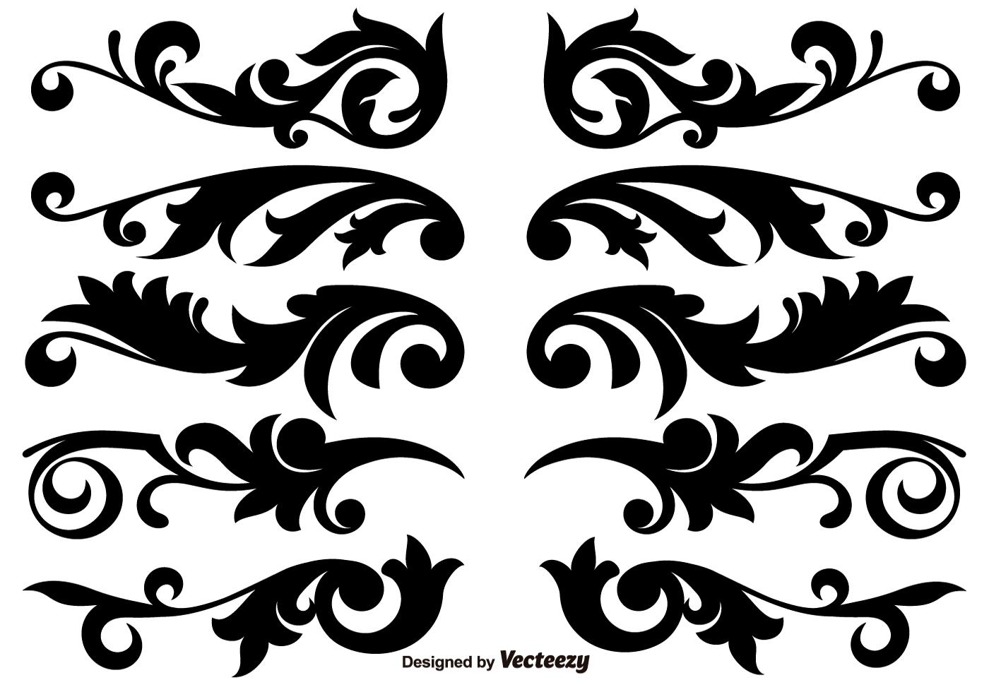 Scroll Works Design, Ornamental Decorative Vector Elements 116042 ... Scroll Works Design, Ornamental Decorative Vector Elements 116042 ...