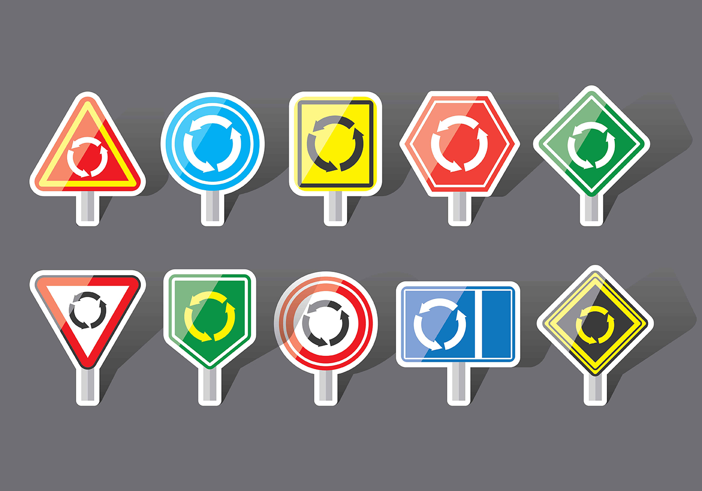 Roundabout sign icons - Download Free Vector Art, Stock Graphics & Images Roundabout sign icons - Download Free Vector Art, Stock Graphics & Images