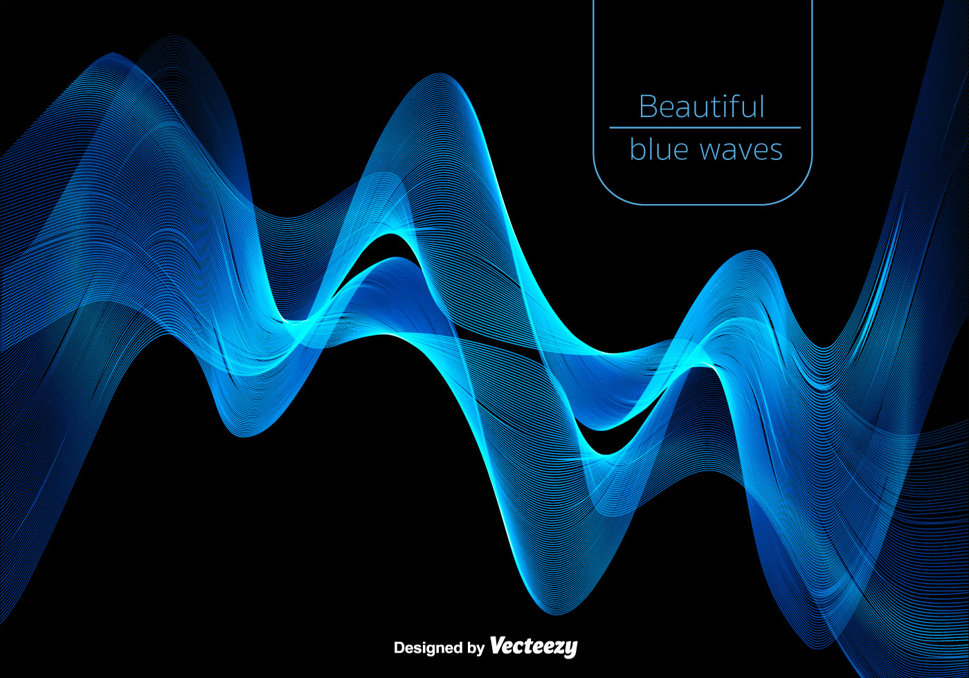 Abstract Beautiful Blue Waves - Vector 116981 Vector Art at Vecteezy