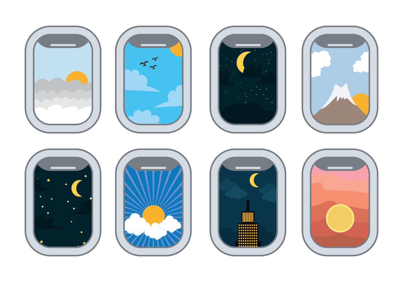 Plane Window Vector 119032 Vector Art at Vecteezy