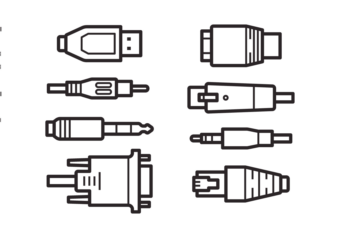 Free Connection Plug Icons 119095 Vector Art At Vecteezy