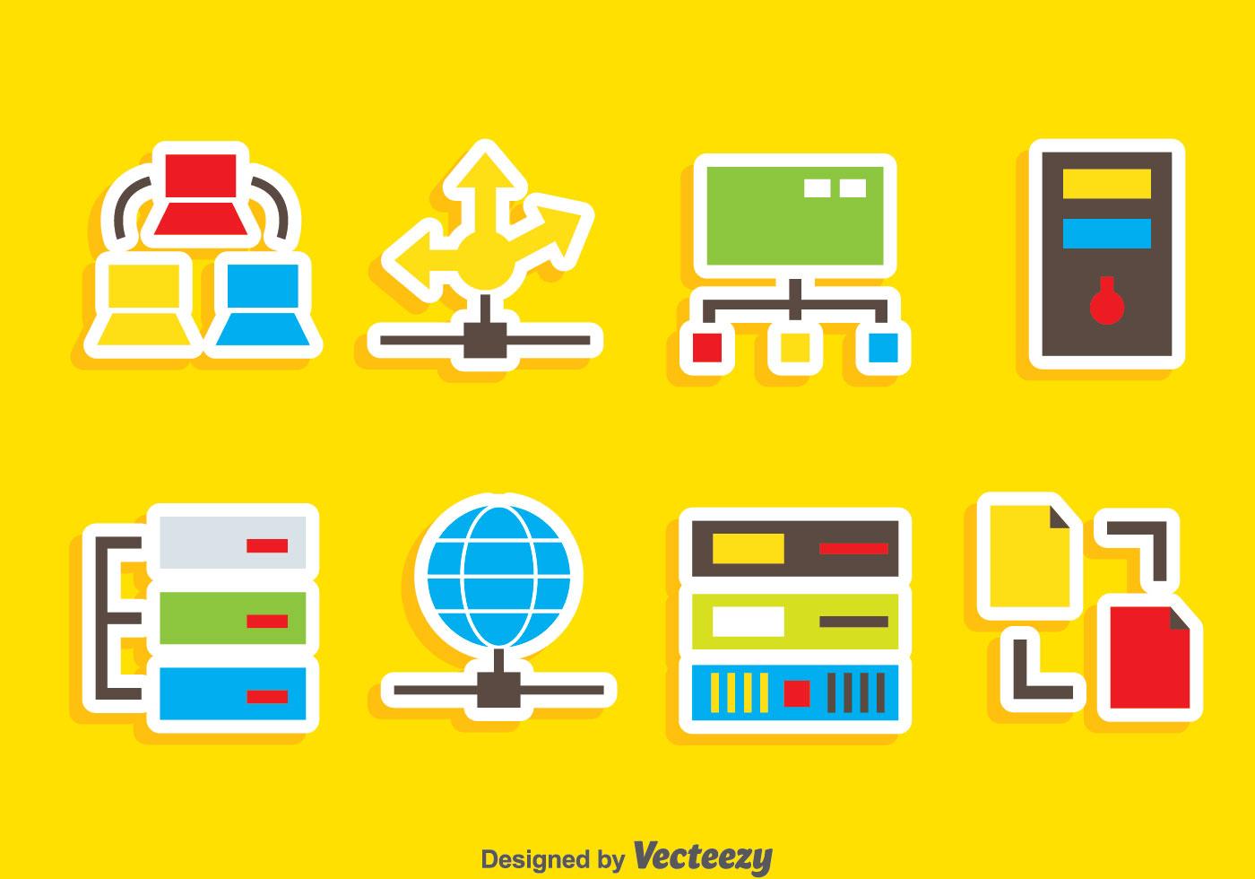 Computer Network Icons Vector 119514 Vector Art at Vecteezy