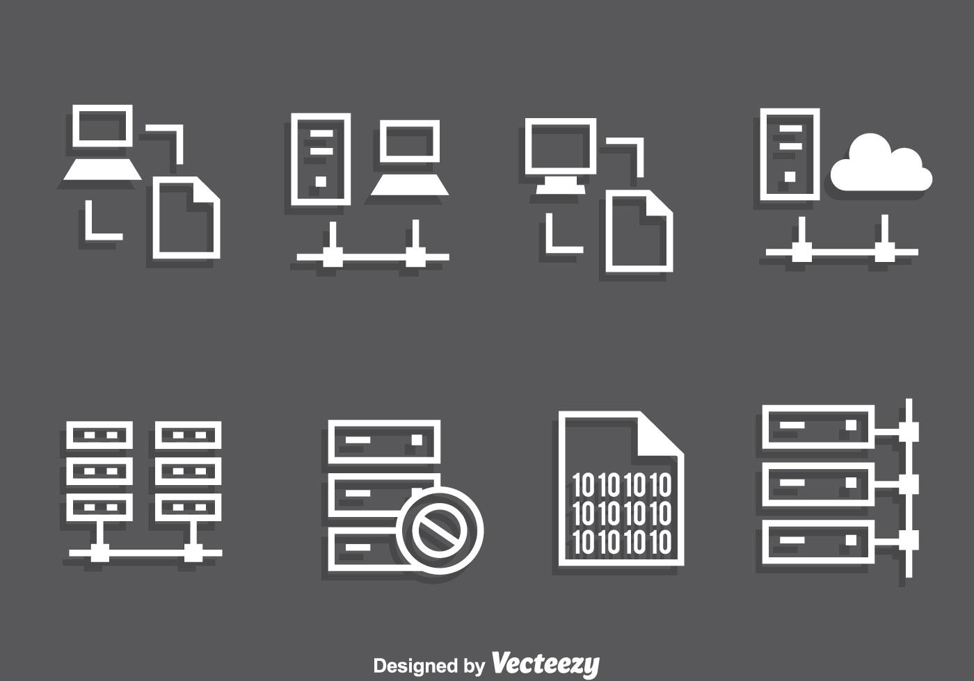Server Rack White Icons Vector 119522 Vector Art at Vecteezy