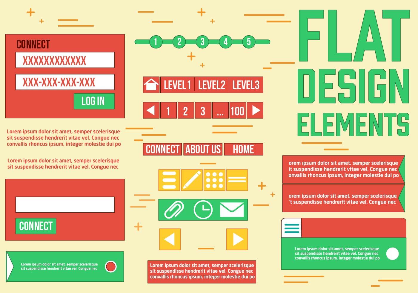 Free Web Design Vector Elements 120618 Vector Art at Vecteezy