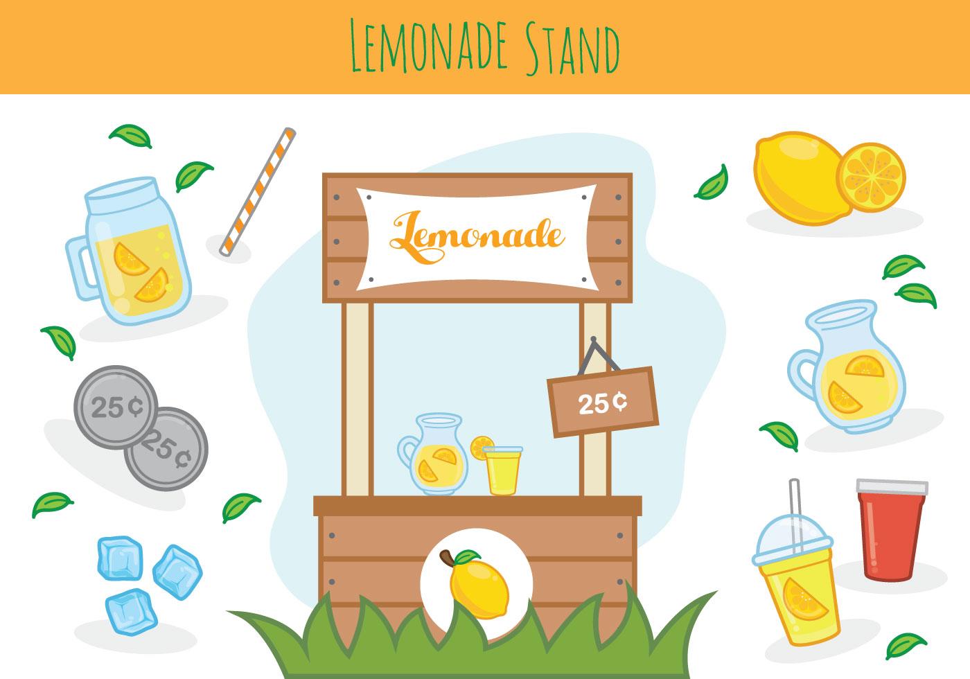 Free Lemonade Stand Vector 121014 Vector Art at Vecteezy