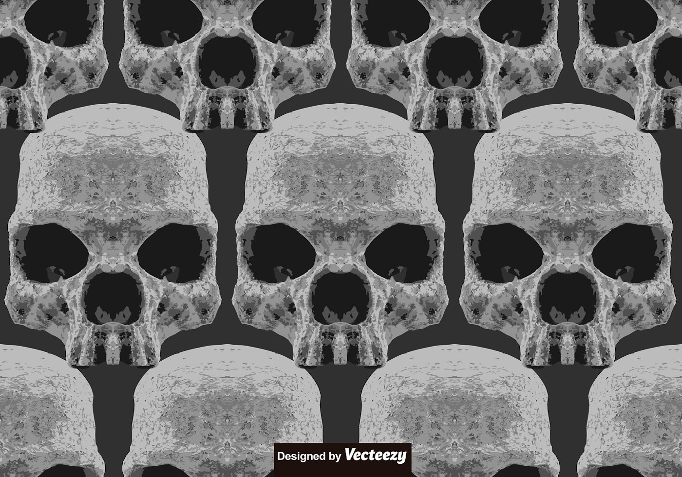 Vector Abstract Seamless Pattern Of Skulls 121117 Vector Art at Vecteezy