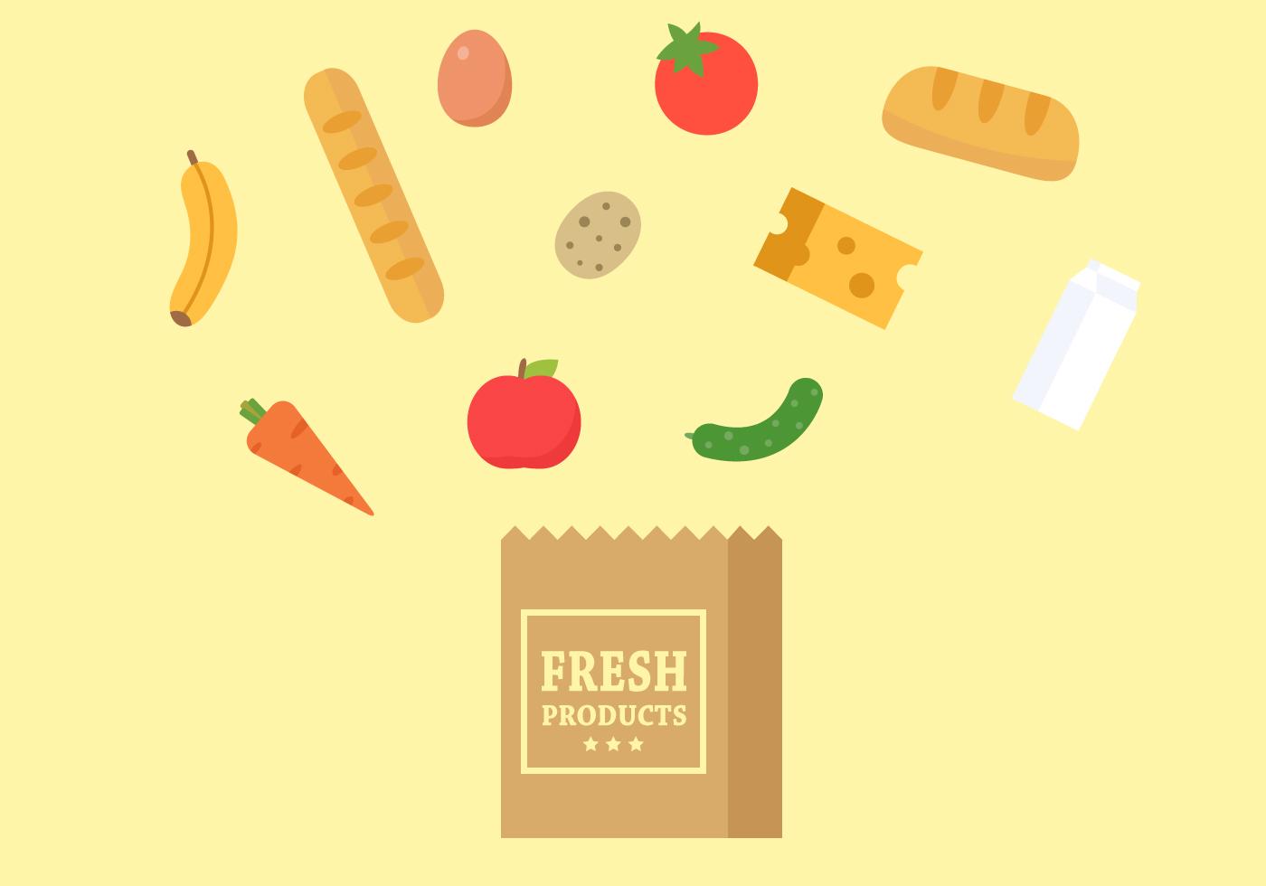 Groceries Vector 122817 Vector Art At Vecteezy
