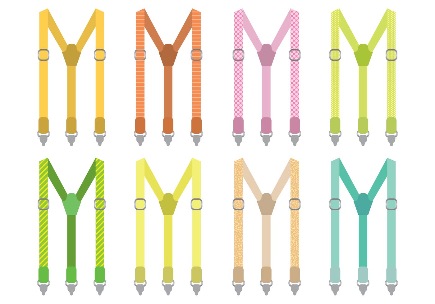 Free Suspenders Vector Set 124067 Vector Art at Vecteezy