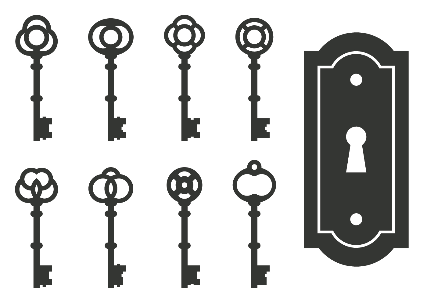 Classic Skeleton Key Vectors 125081 Vector Art at Vecteezy