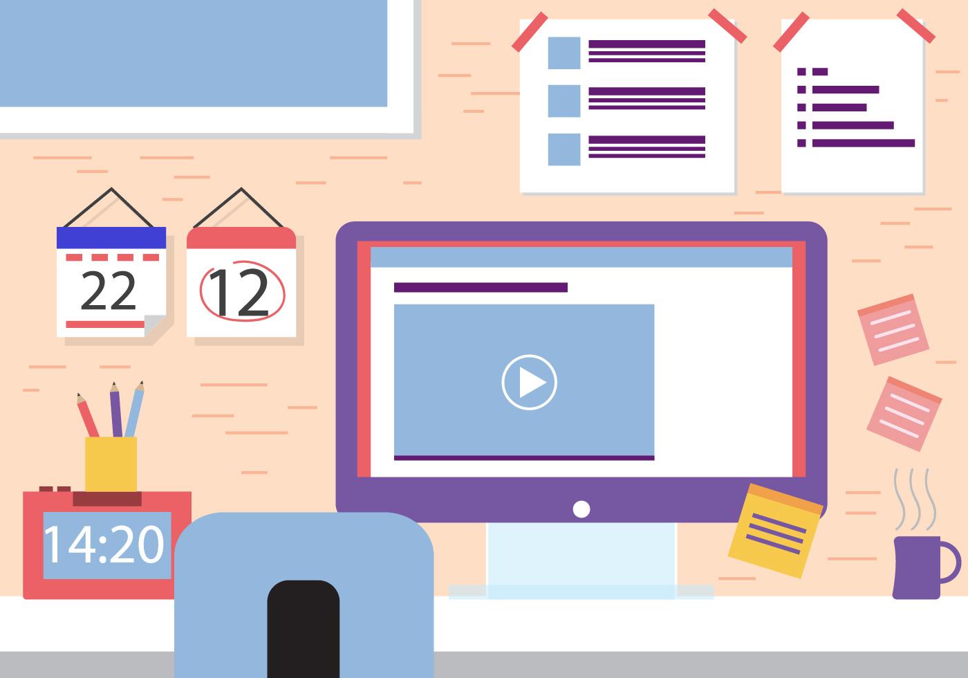 Free Flat Design Vector Office Room Design 125417 Vector Art at Vecteezy