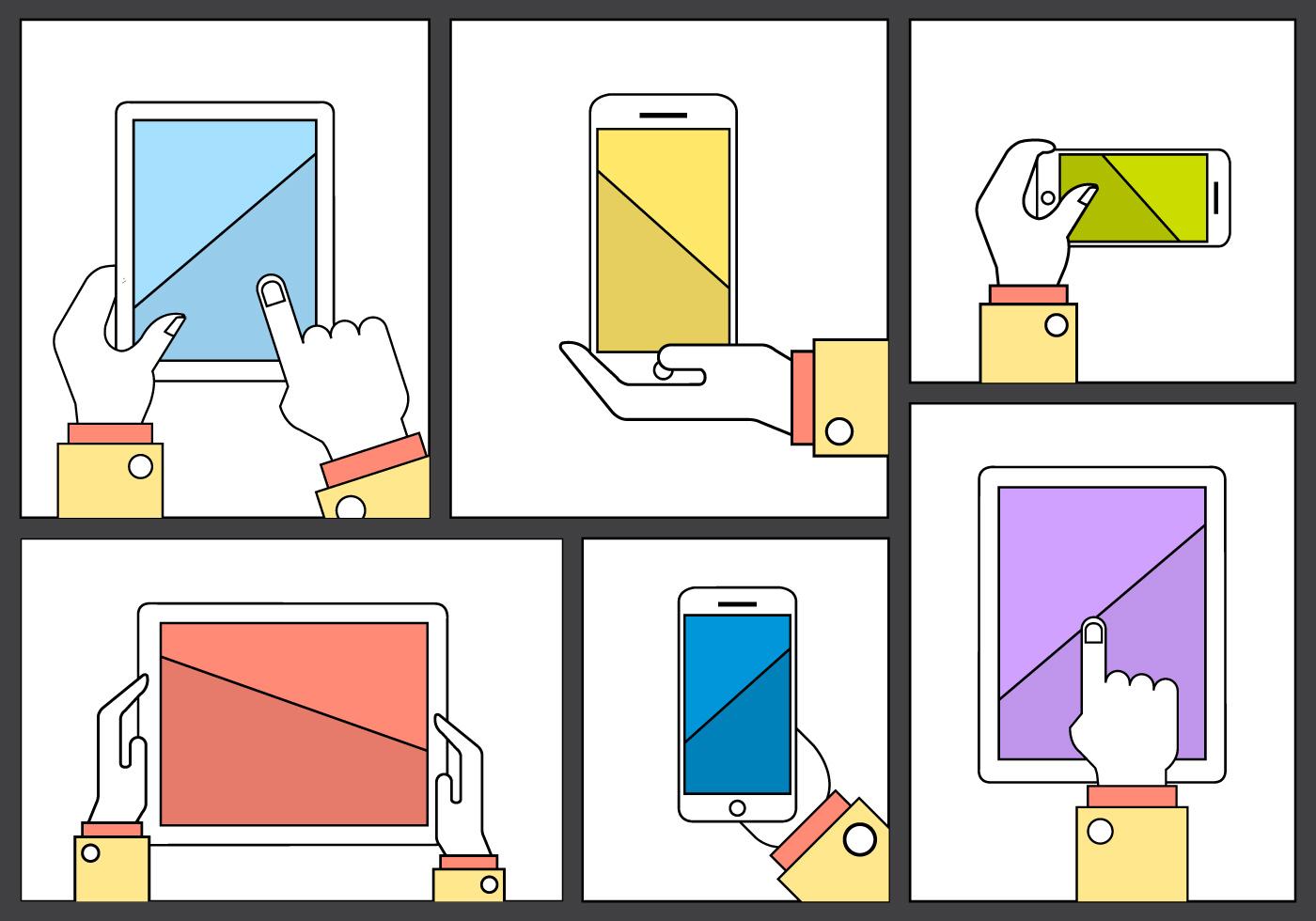 Technology Hand Vector Elements 125694 Vector Art at Vecteezy