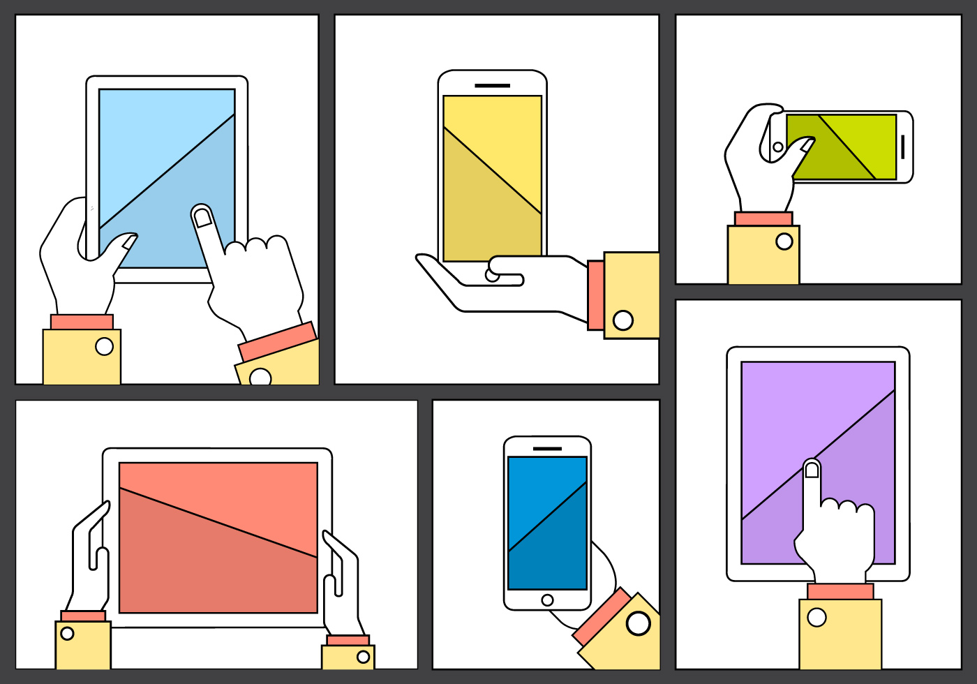 Technology Hand Vector Elements 125694 Vector Art at Vecteezy