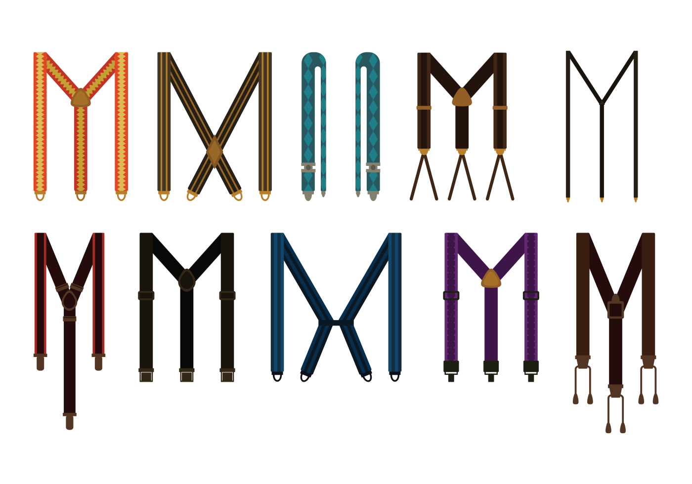 Suspenders Vector 125766 Vector Art at Vecteezy