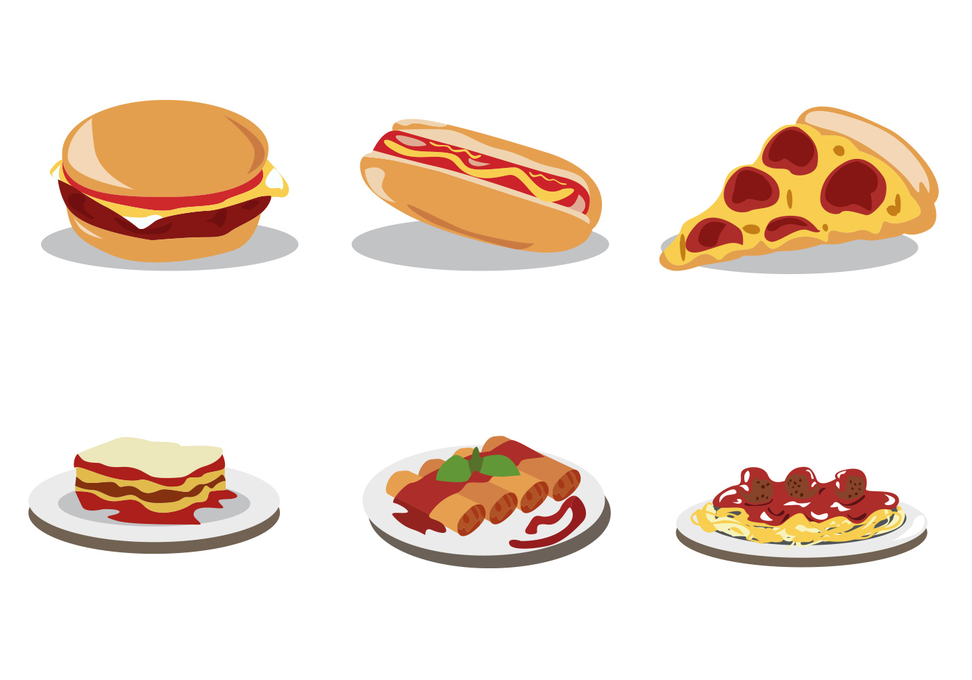 Delicious Food Vector Set 126143 Vector Art at Vecteezy